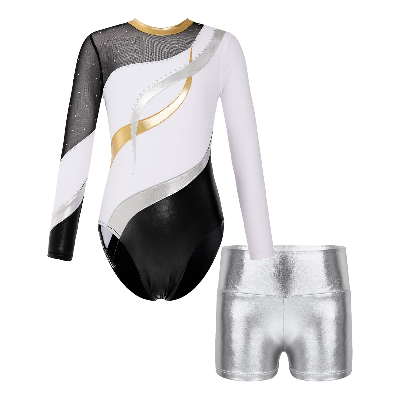 TTAO Kids Girls Long Sleeve Gymnastic Leotard Unitard Ballet Dance ...