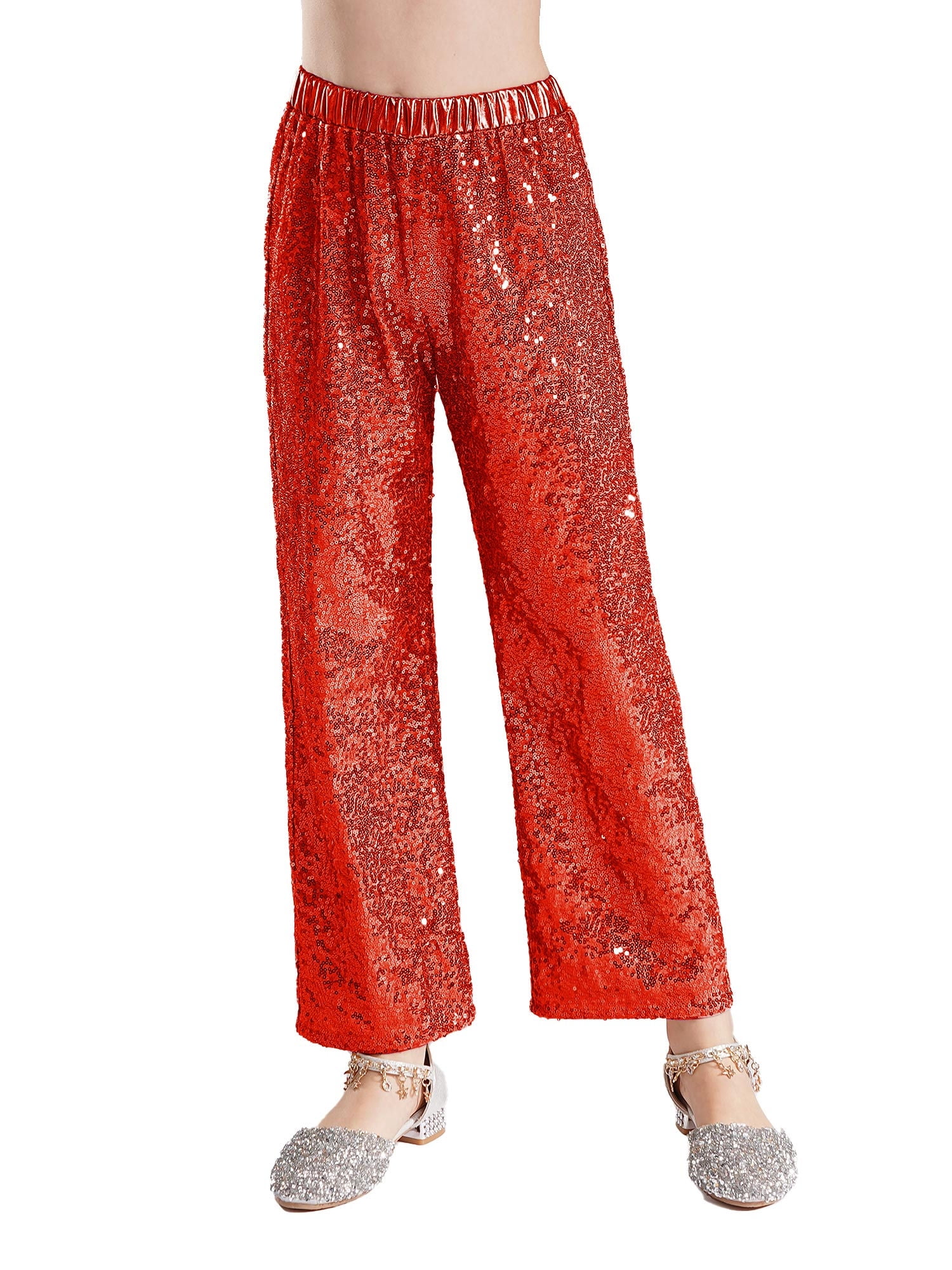 TTAO Kids Girls Sparkling Hip Hop Jazz Dance Pants Trousers for Club ...