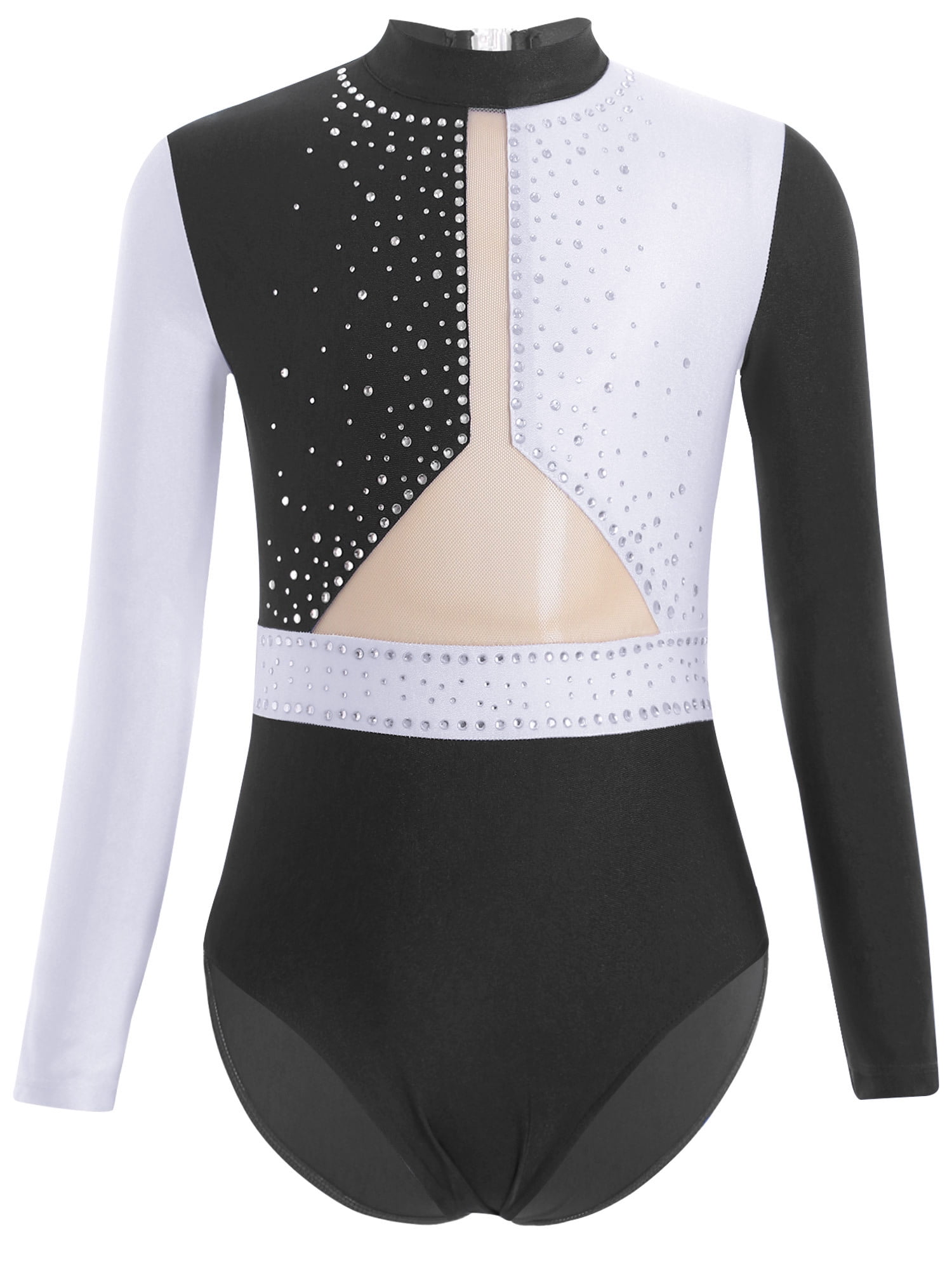TTAO Kids Girls Sparkly Gymnastics Dance Leotard Long Sleeve Color ...