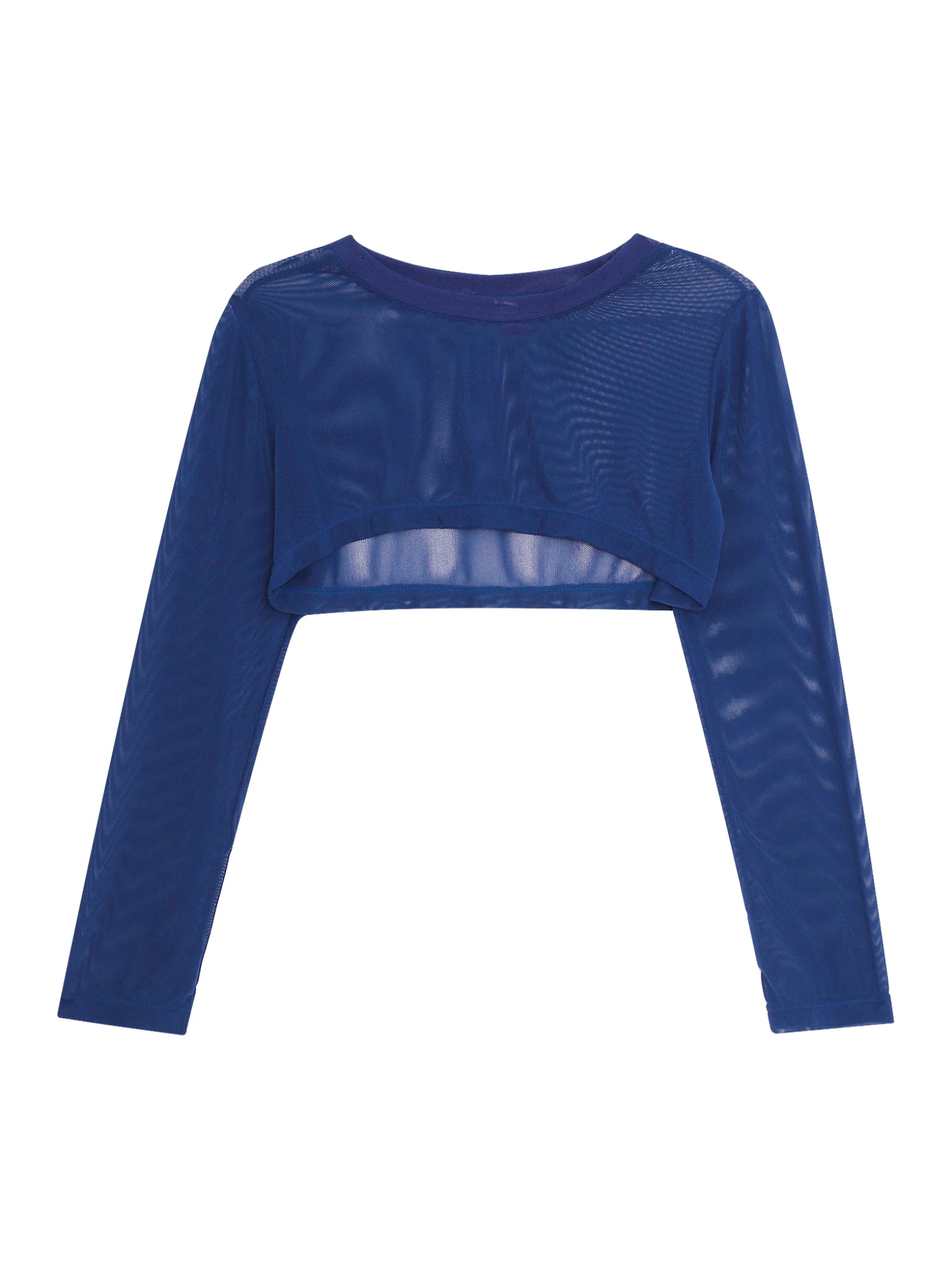 TTAO Kids Girls Swimming Cover Up Tops Long Sleeve See Through Mesh ...