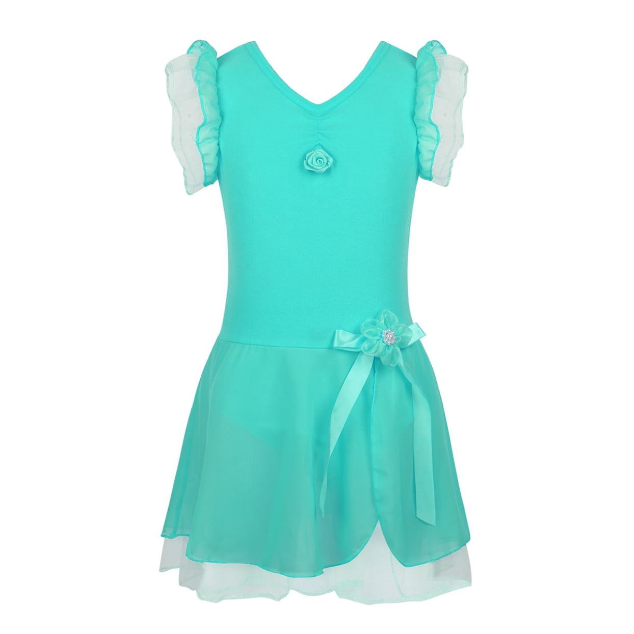 TTAO Kids Girls Tutu Ballet Dance Dress Gymnastic Leotard Fancy ...