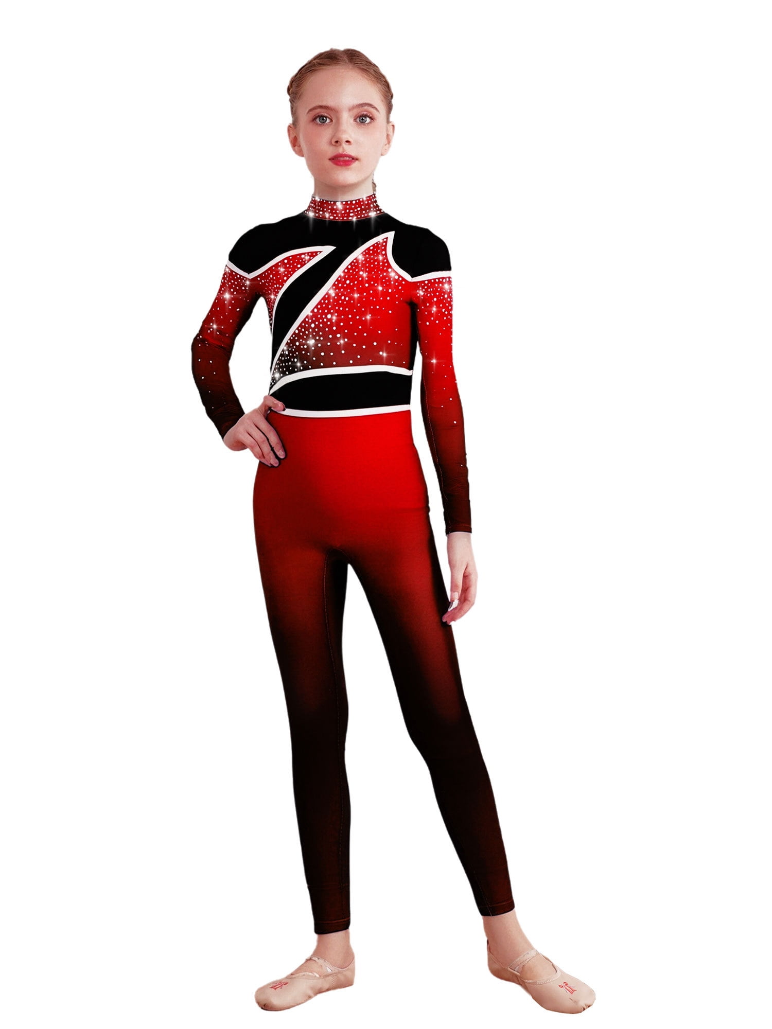 TTAO Toddler Girls Tank Ballet Unitard Color Block Full Body Skating ...