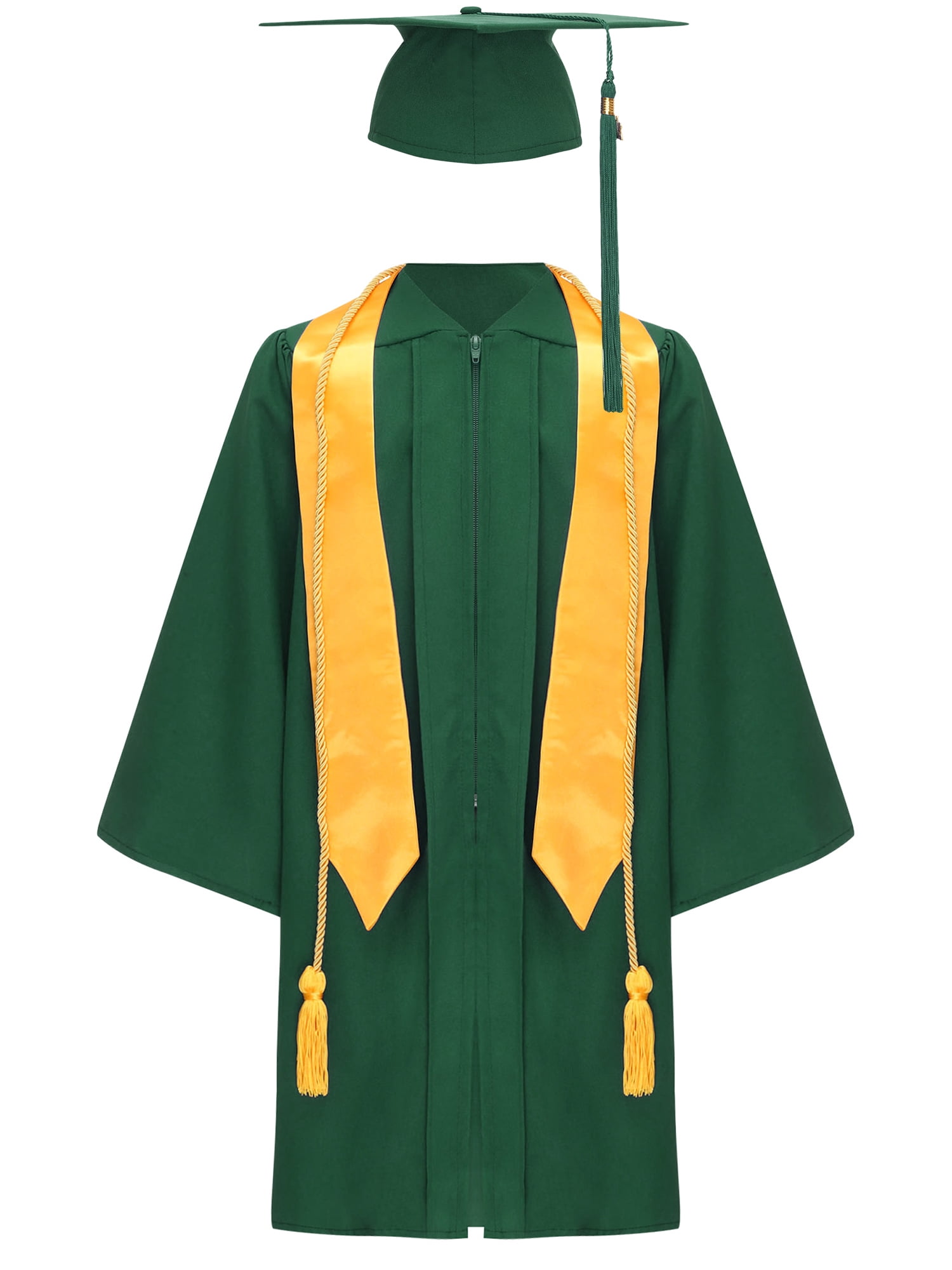 TTAO Unisex Boys Girls School Graduation Gown Long Sleeve V-neck Robe ...