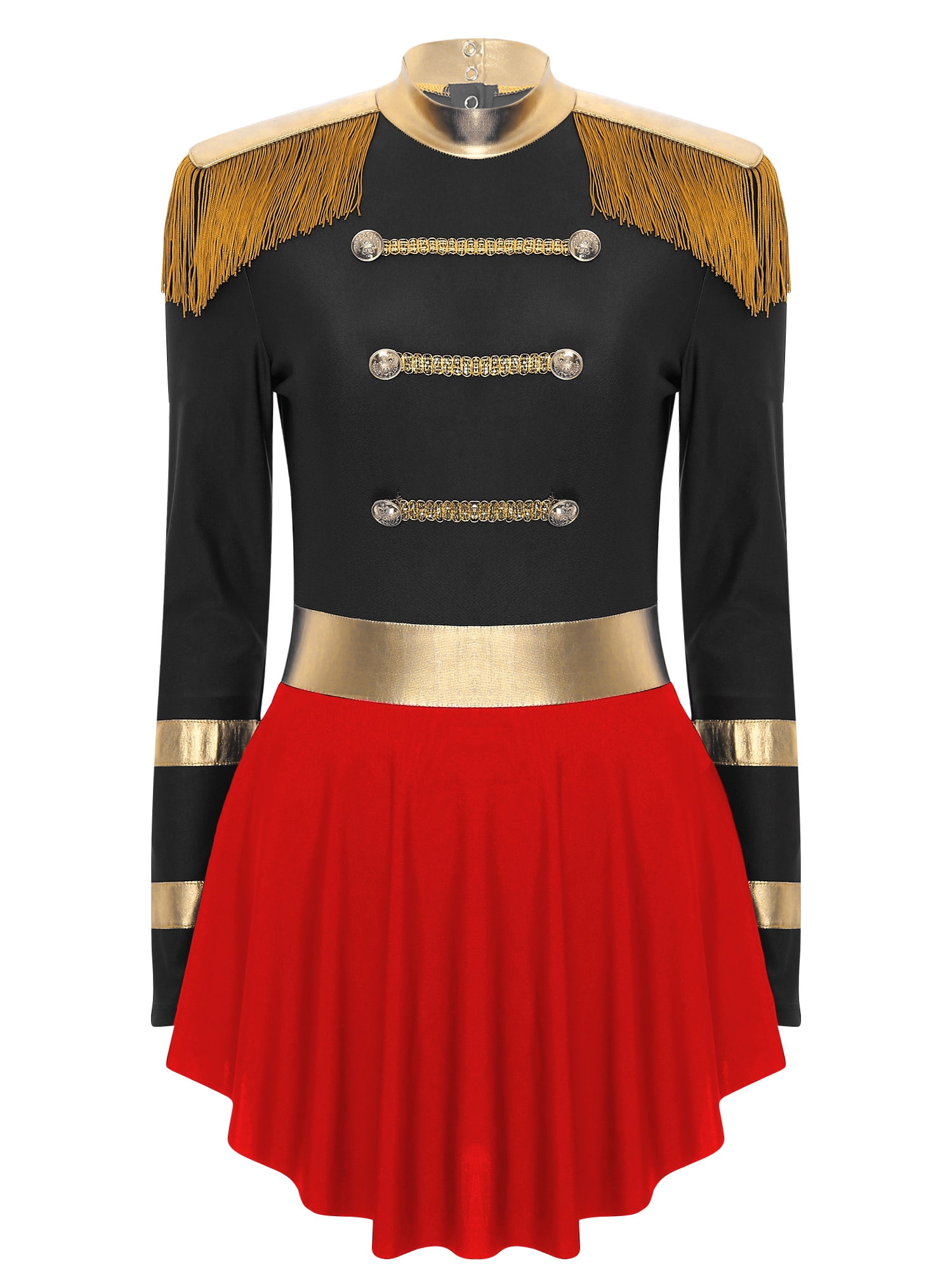 TTAO Womens Circus Ringmaster Role Play Bodysuit Halloween Carnival ...