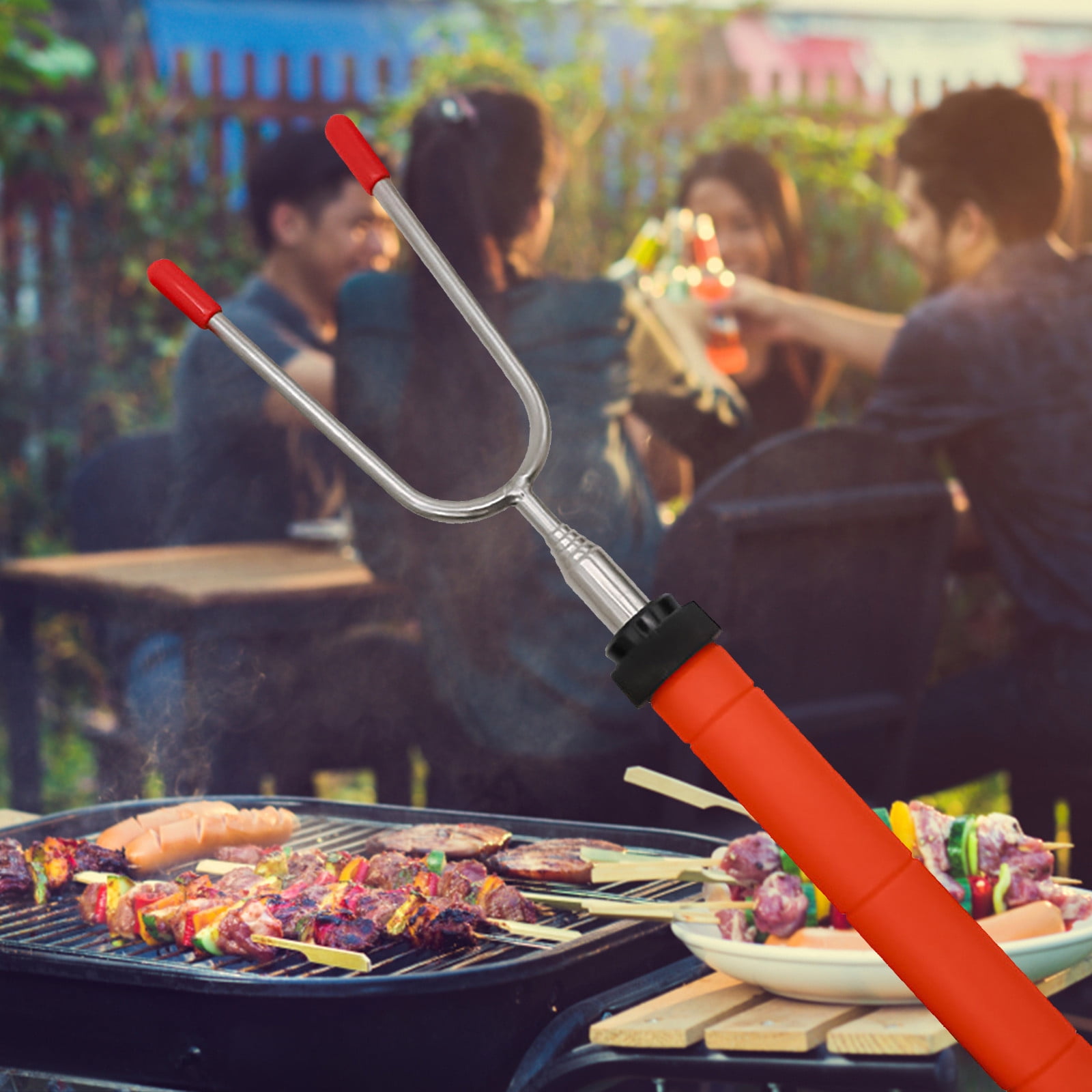 TTAUHJUT 360-degree Rotation Roasting Sticks Stainless Steel Forks ...