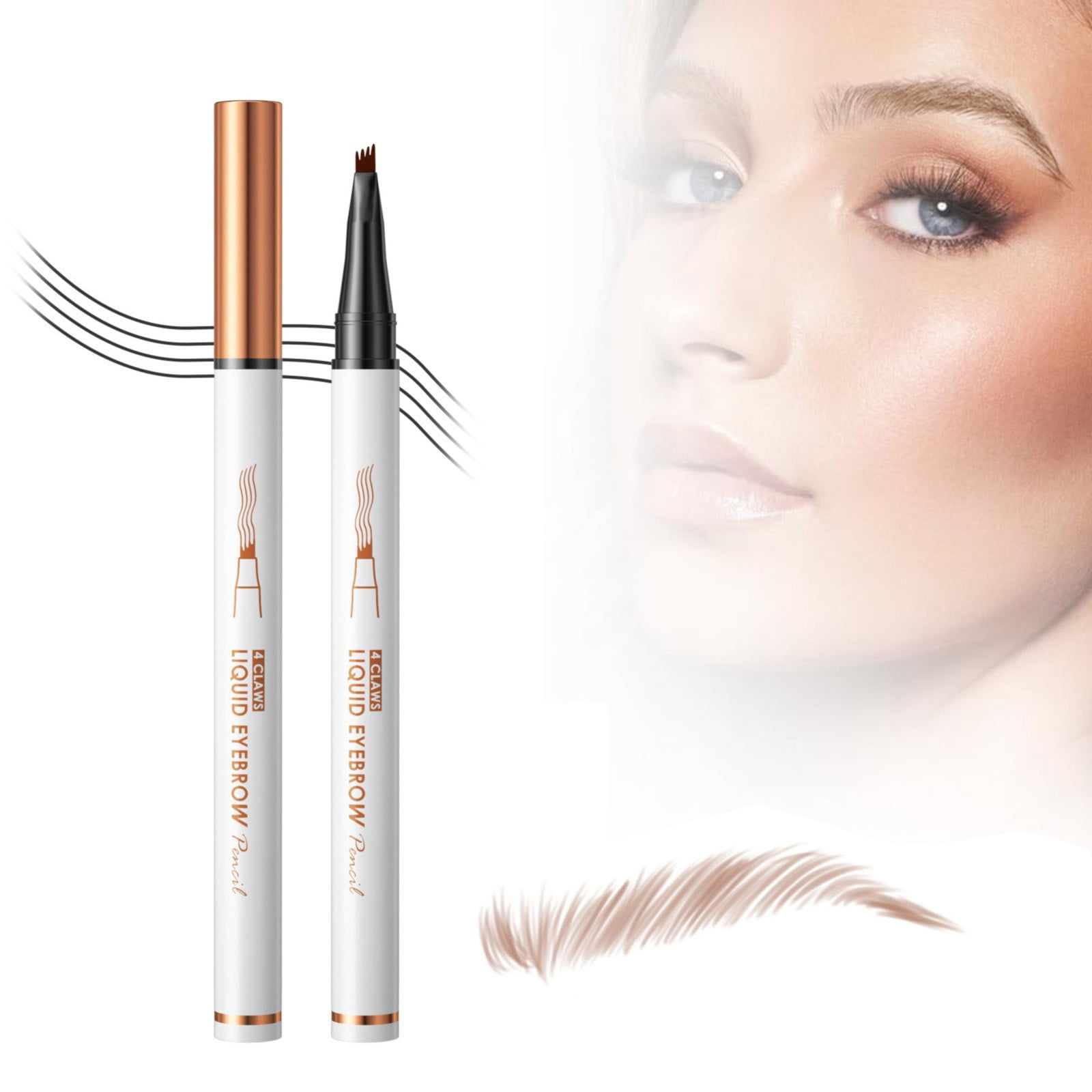 TTAUHJUT Eyebrow Pen 4 Fork Head 3D Coating 2024 New 4 Fork Head ...