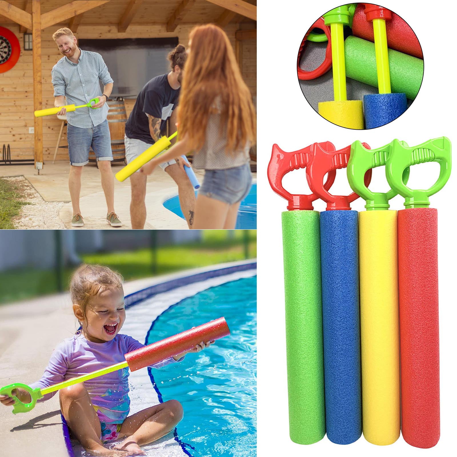 TTAUHJUT Water Soaker Squirt Pool Beach Easter Toys 4 Pack Set Bluey ...