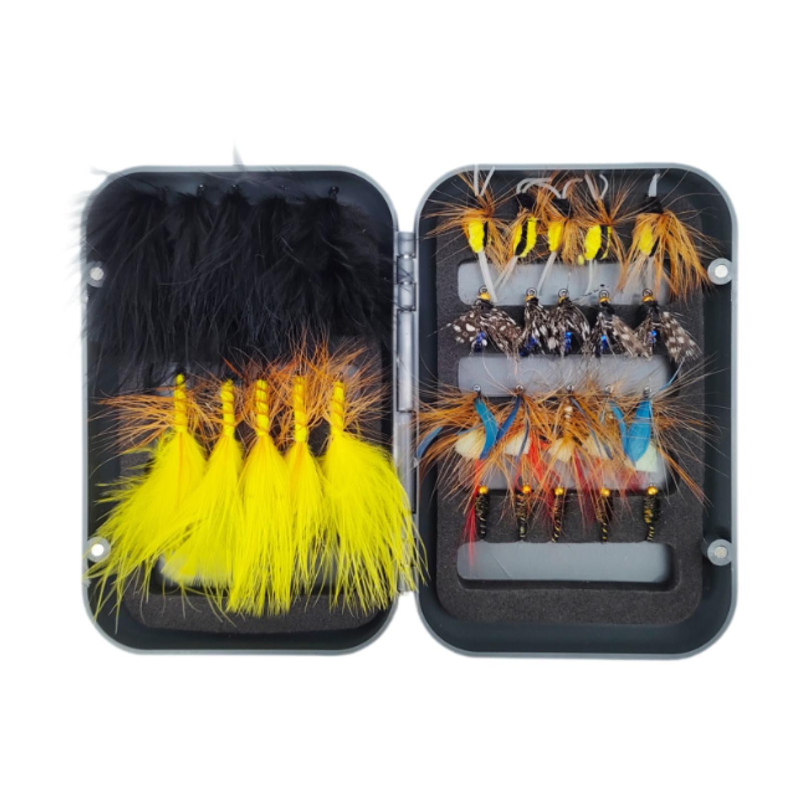 TTETTZ 30 Pieces Fly Fishing Flies Kit Beginner Lightweight Fishing ...