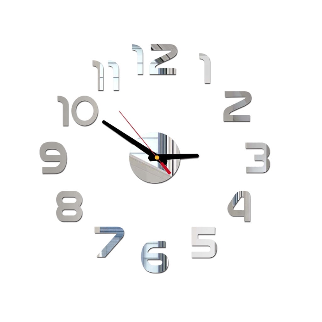 TTFDC DIY Wall Clock 3D Sticker Home Clock Kitchen Timer Digital with ...