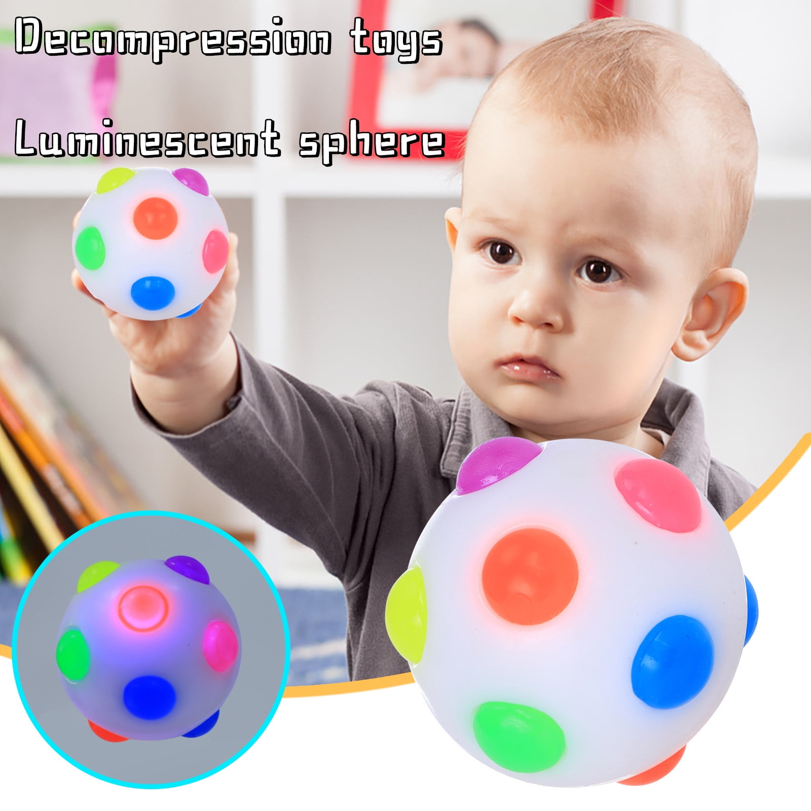 XZYYR Light Up Disco Balls,Rubber Balls for Kids with Flashing LEDs ...