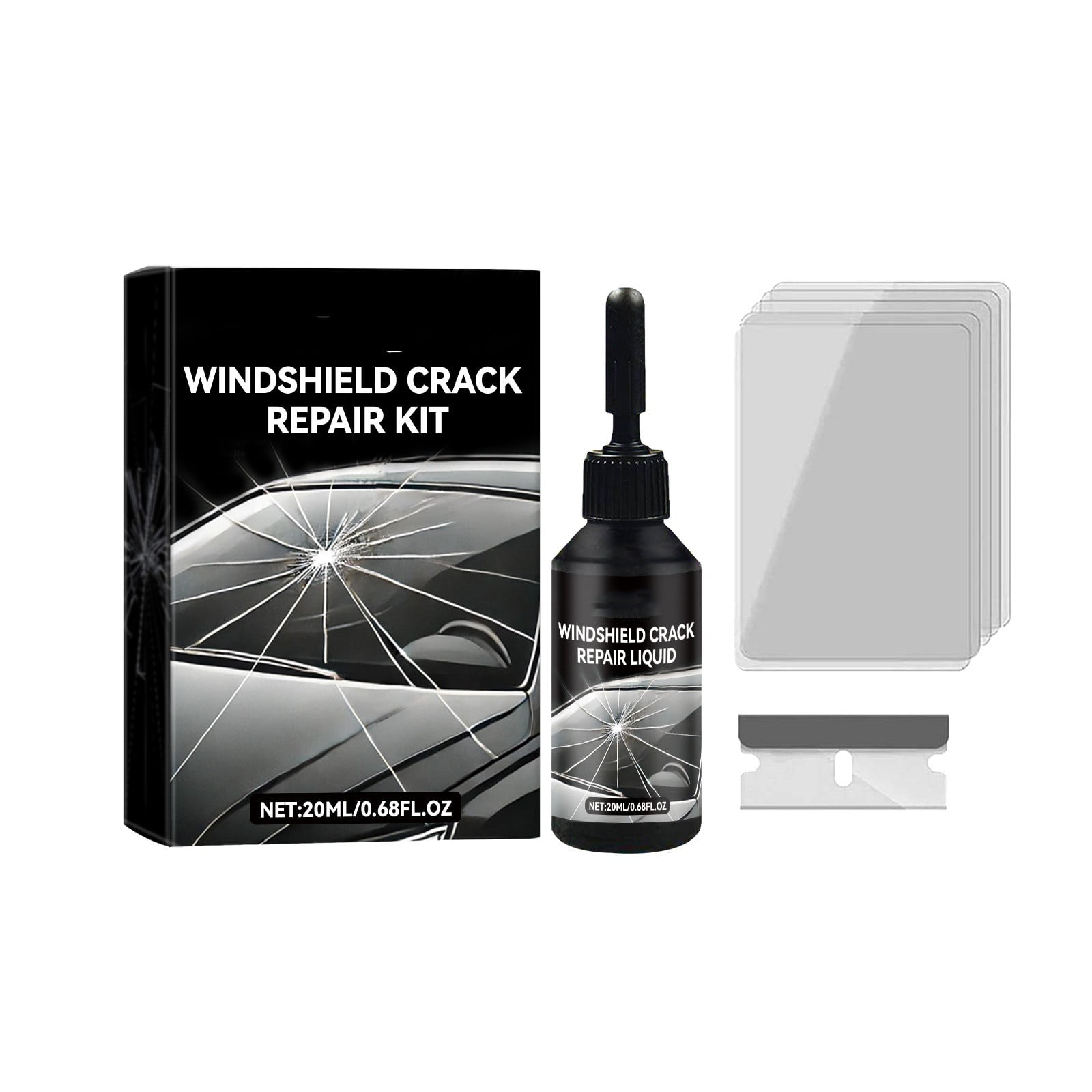 TTFDC New Glass Crack Kit Windshield Crack Car Window Windshield Kit ...