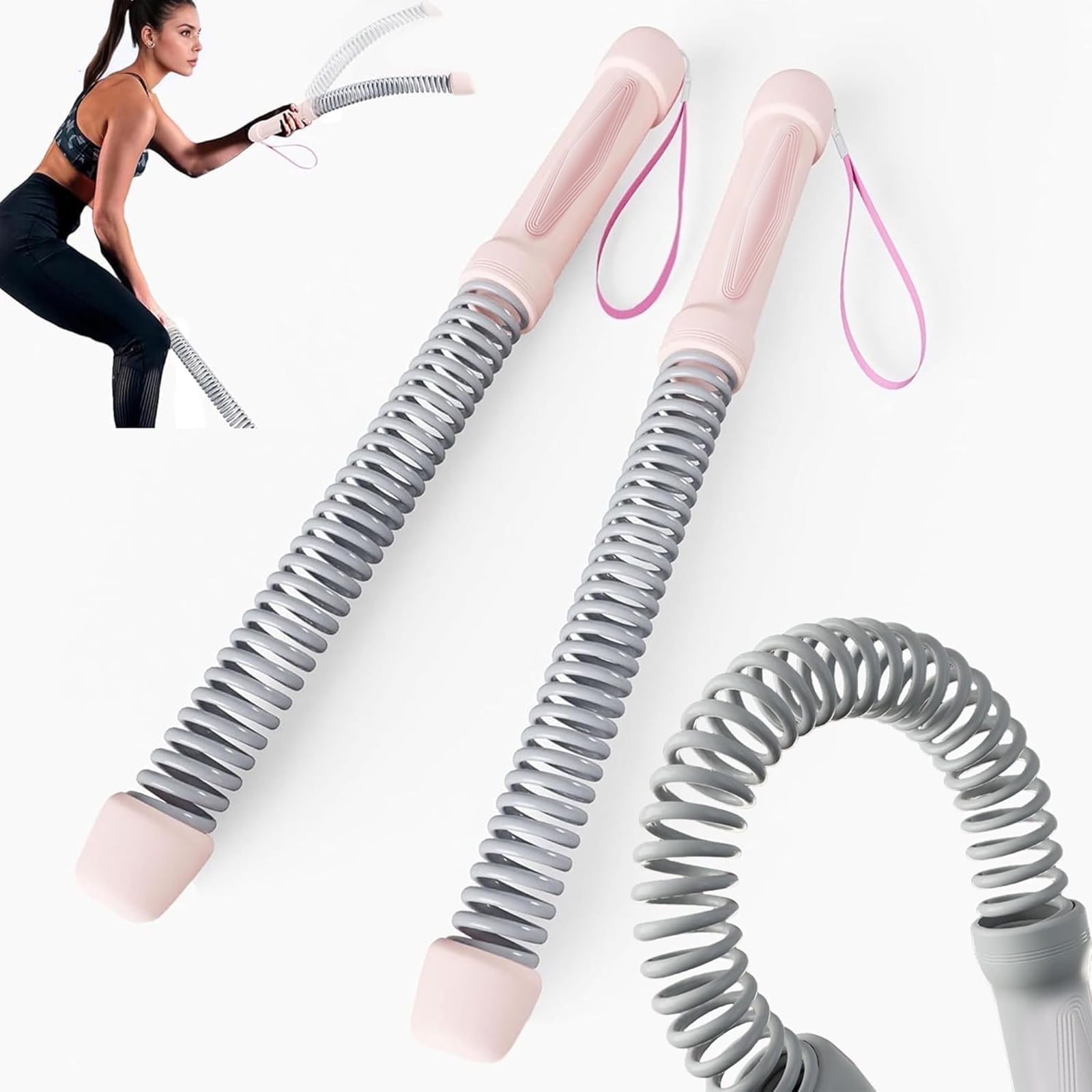 CHICCLO Ropeless Battle Ropes, 2 PCS Heavy Duty Fitness Rope for Home ...