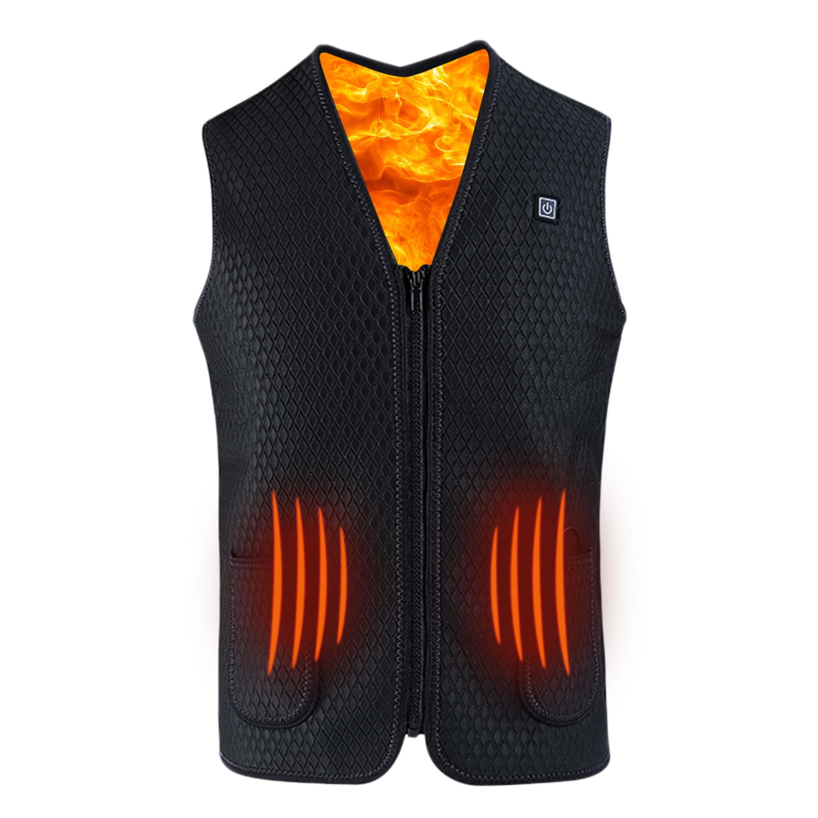 TTHXQING Black Weighted Vest Woman Thermal Portable Heated Vest Zip ...