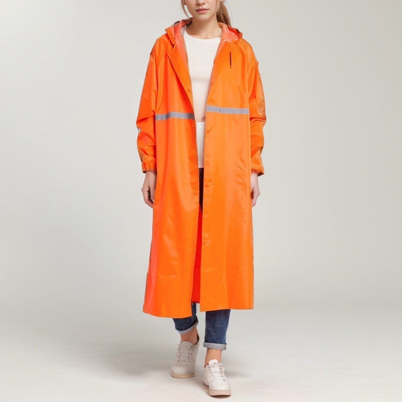 TTHXQING Ponchos for Women Outdoor Windproof Long Heavy Rain Protection ...