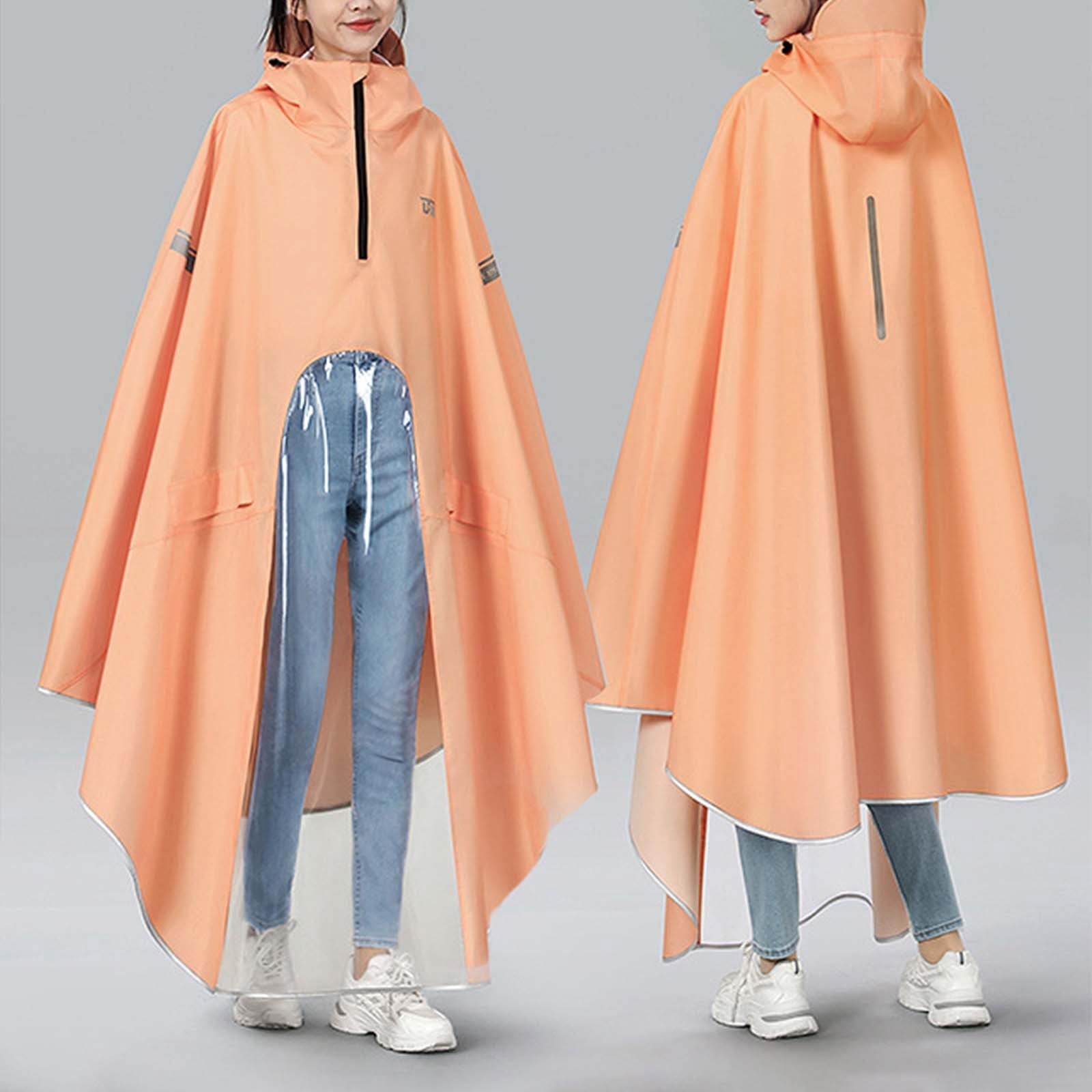 TTHXQING Rain Coats for Women Rain Poncho Cycling Heavy Rain Protection ...