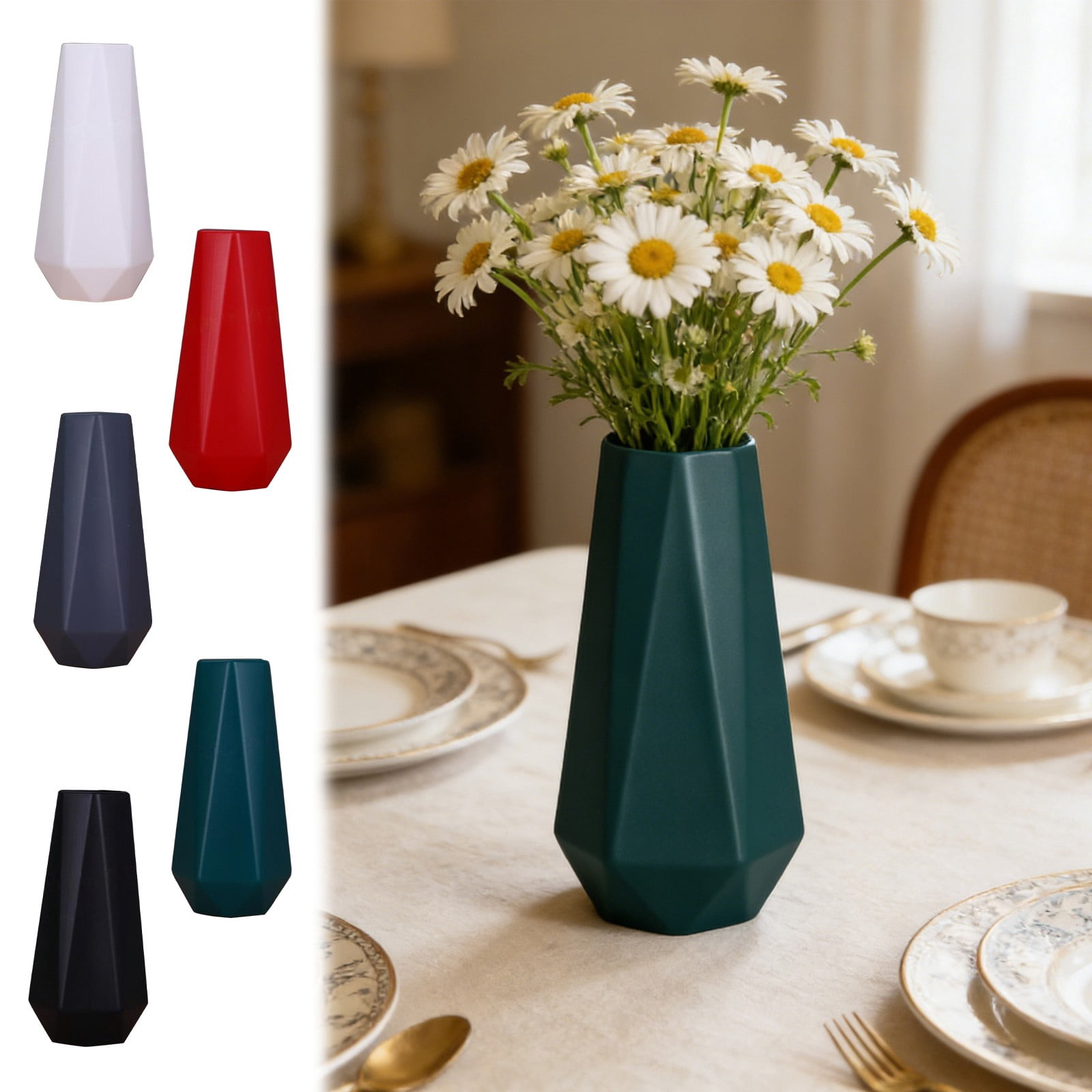 TTJ Small Flower Vase Vases Vase Plastic Vase Non Fragile Vase ...