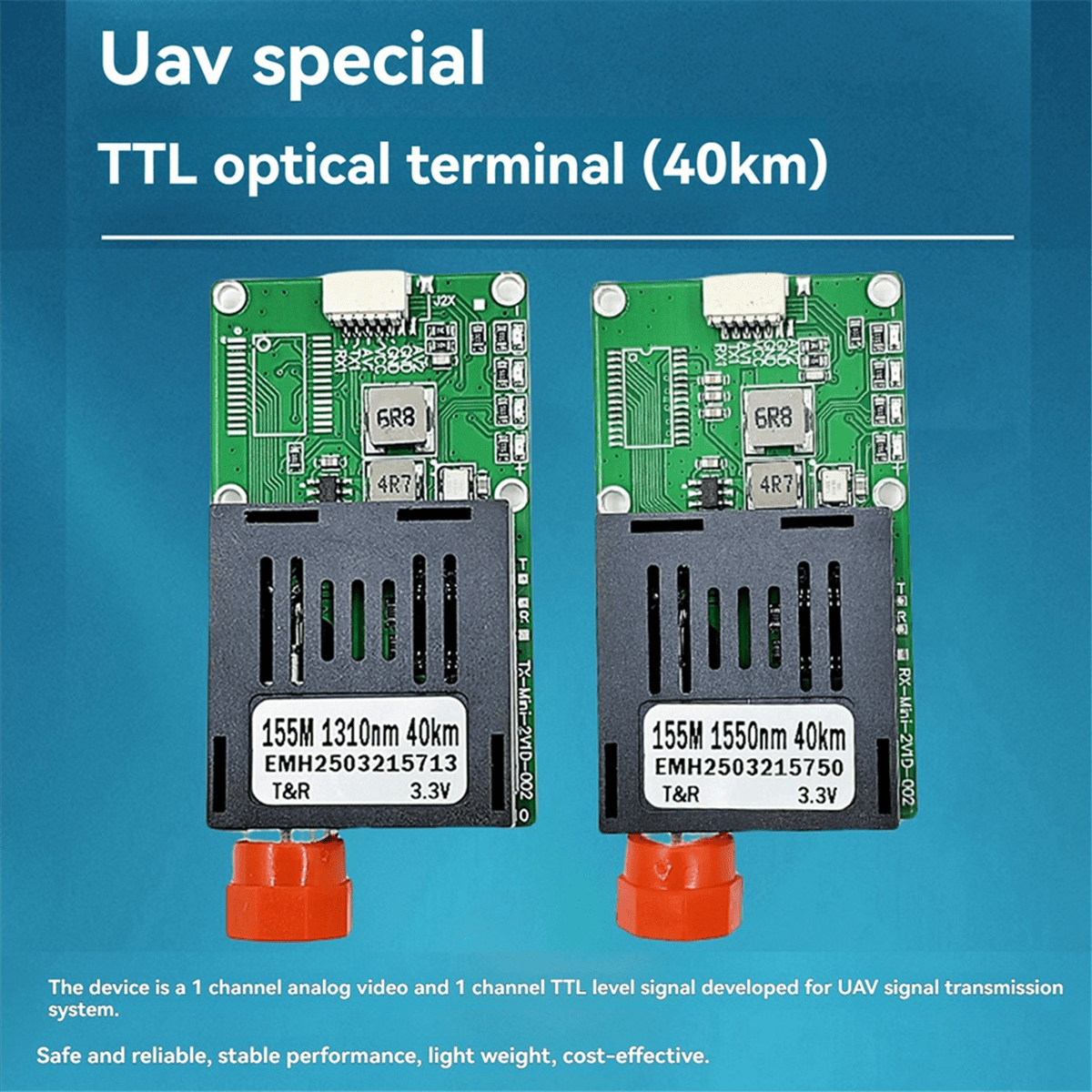 TTL Optical Transceiver Module for Drone FC RX/TX/AV/VCC/GND Interface ...
