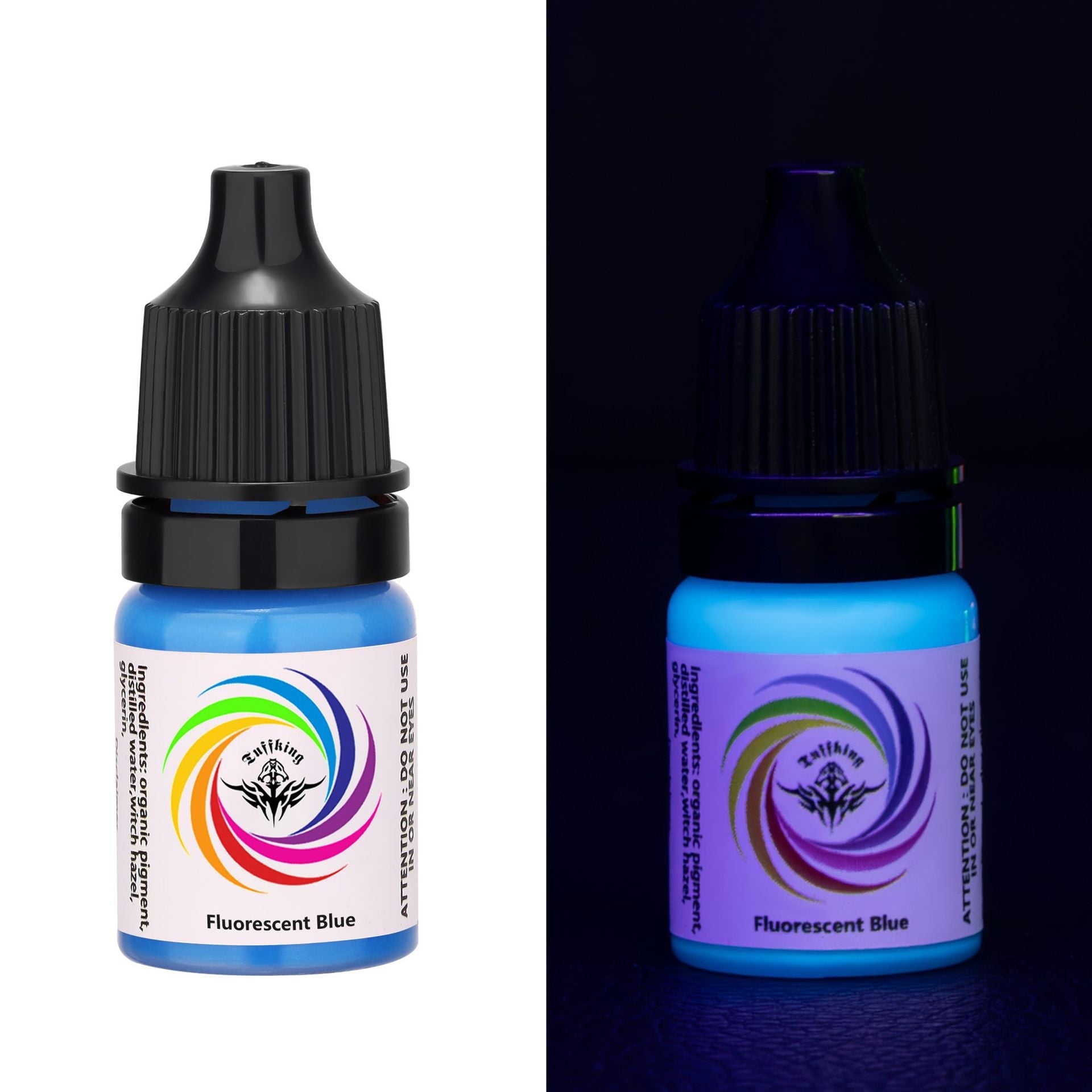 TTOOGO Fluorescent Tättoo Ink Set,0.17oz/5ml Bottle Vibrant Glow-in-the ...