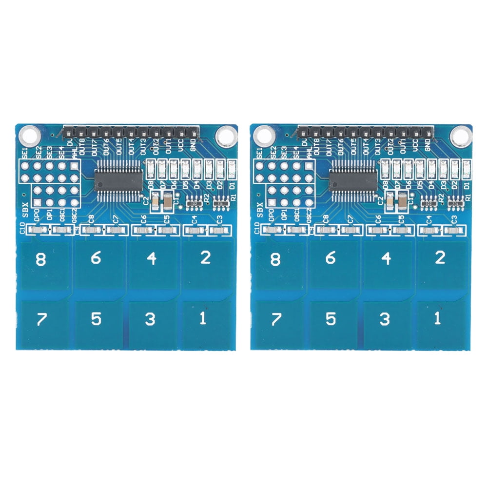 TTP226 Capacitive Touch Sensor Module 8-Channel Digital for Arduino & DIY Projects, 2Pcs ...