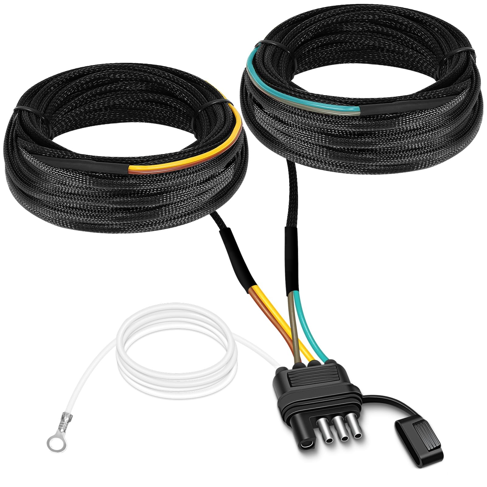 TTQ 22FT 4 Pin RRF12 5 Wire Trailer Wiring Harness,Trailer Light Kit 5 ...