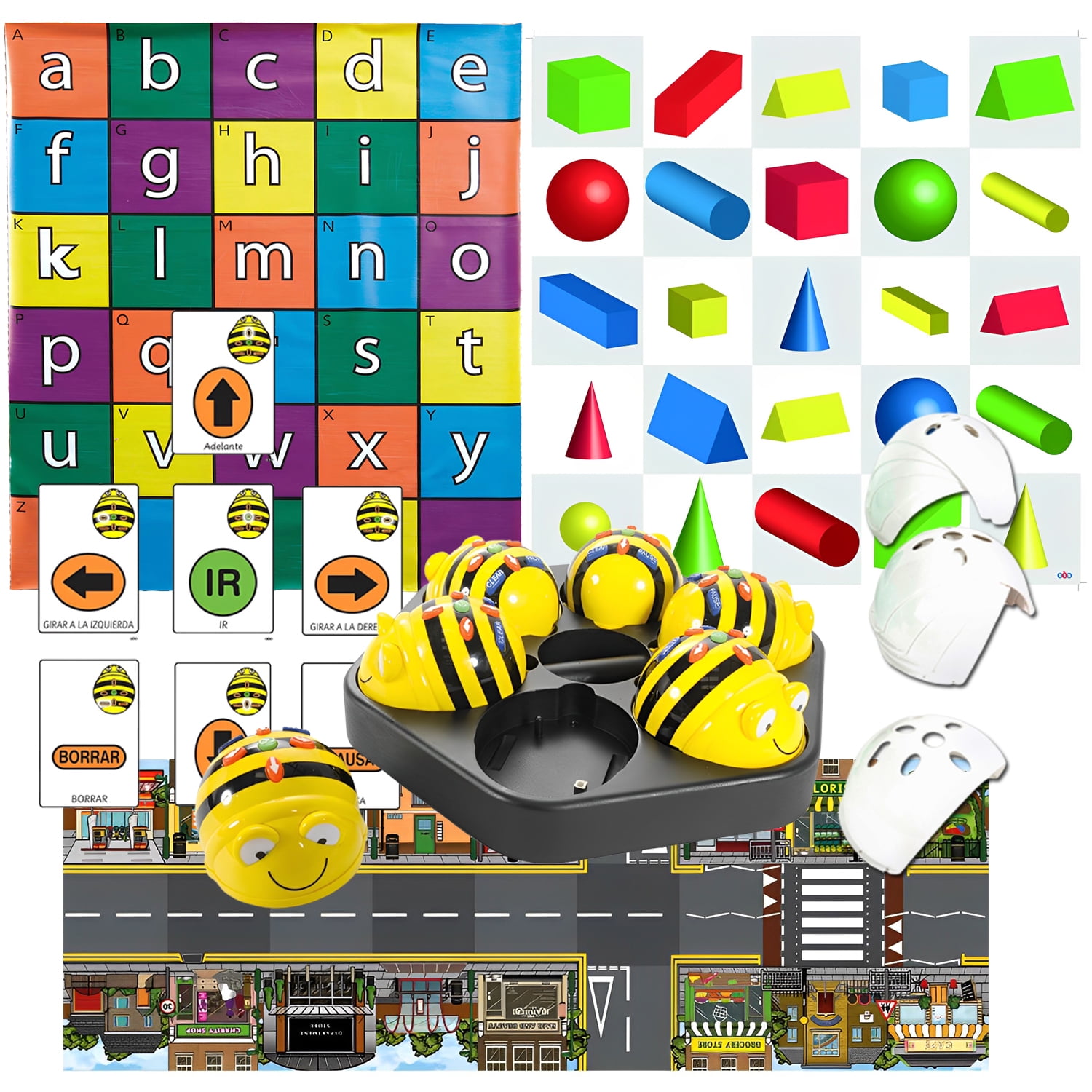 TTS Bee-Bot STEM Coding Toy Robot See & Say Version with 3 Activity Mats, A5 Sequence Cards ...