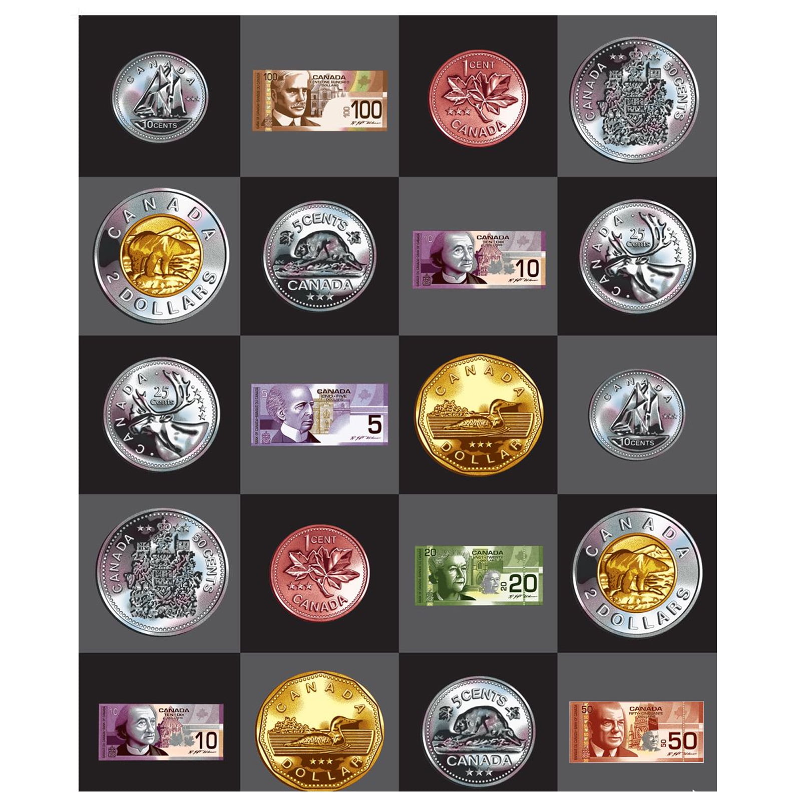 TTS Canadian Currency Money Coin Mat for Bee-Bot & Blue-Bot, Coding ...