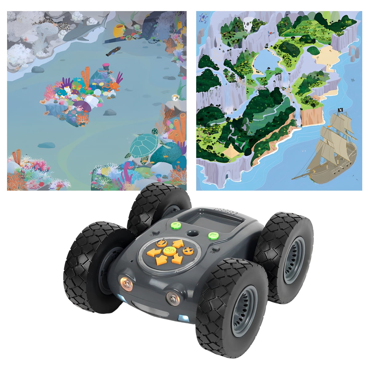 TTS Tuff-Bot the Rugged Coding Robot with Coral Reef Mat & Treasure ...