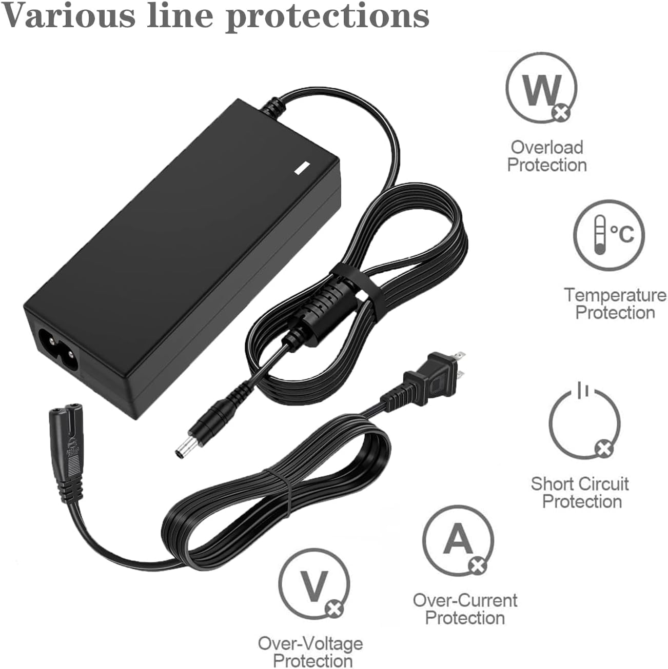 TTTYBA-22V 4A Power Cord Adapter, Suitable for Charging Bumpboxx Flare ...