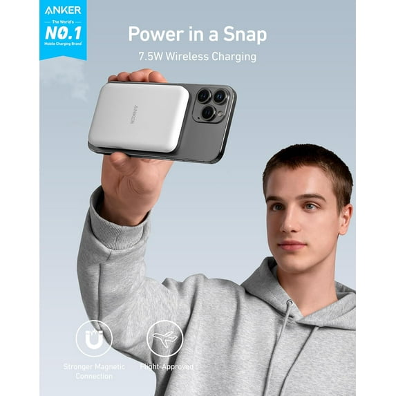 TTTYBA-621 Magnetic Portable Charger (MagGo), 5,000mAh Wireless Power ...