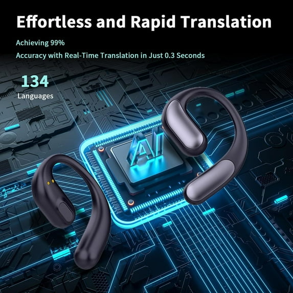 TTTYBA-AI Translator Earbuds, Real-Time Translation Earbuds with 134 ...