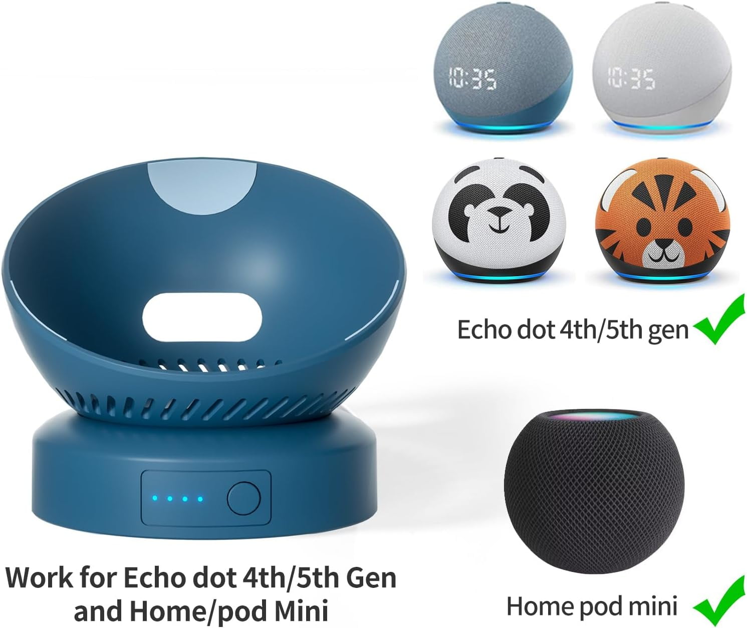 TTTYBA-Battery Base for Echo dot 5th Generation Portable Echo Dot 4th ...