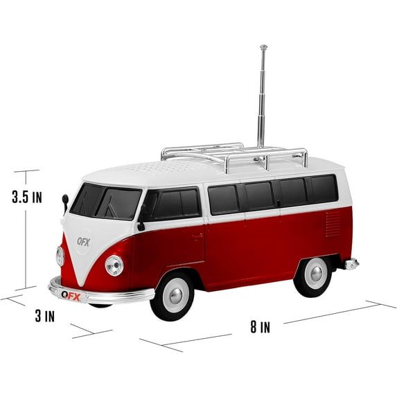 TTTYBA-Bluetooth 1961 Retro Mini Bus Speaker, 2-Inch Speaker, Hands ...