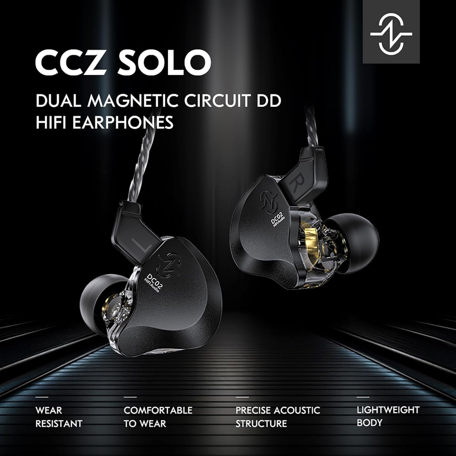 TTTYBA-CCZ Solo Silver In Ear Monitor Wired IEM Headphone, DC02 Dual ...