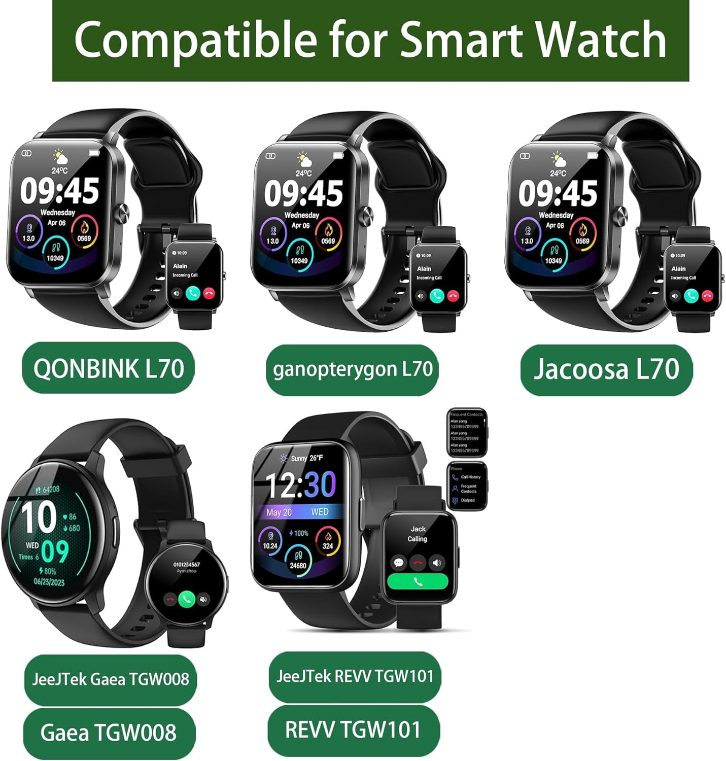TTTYBA-Compatible for BHNYBWUL Smart Watch Bands, 22mm Breathable Nylon ...