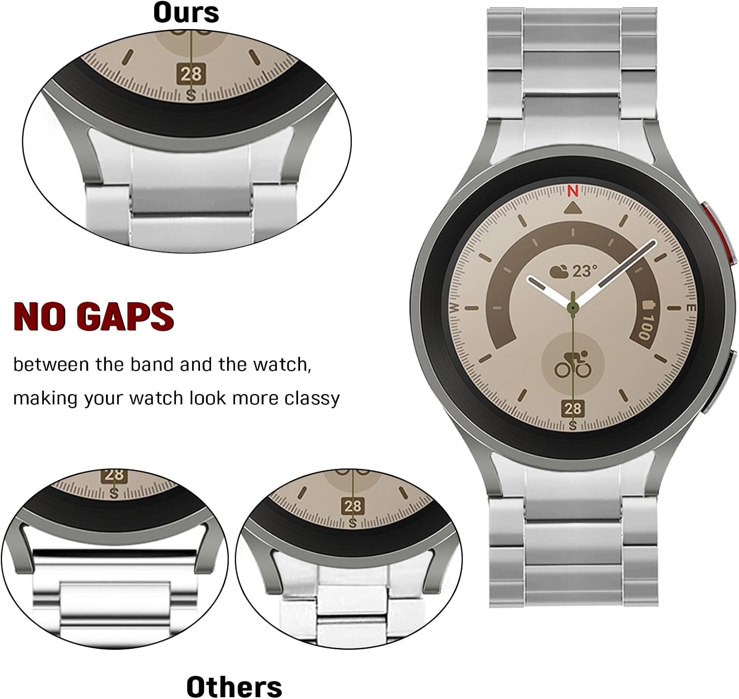 TTTYBA-Compatible with Samsung Galaxy Watch 6 Classic Bands 47/43/44 ...