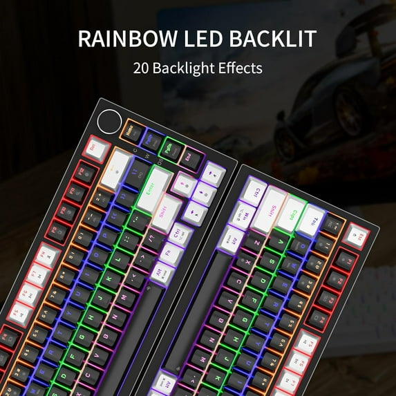 TTTYBA-GM326 Wired Mechanical Keyboard,75% Percent Mini Backlit Hot ...