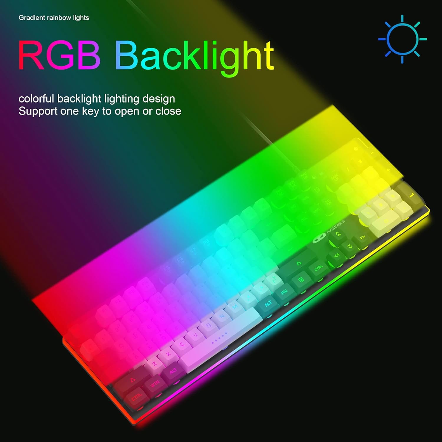 TTTYBA-GT838 Gaming Keyboard and Mouse Combo, 104 Keys RGB Backlit ...