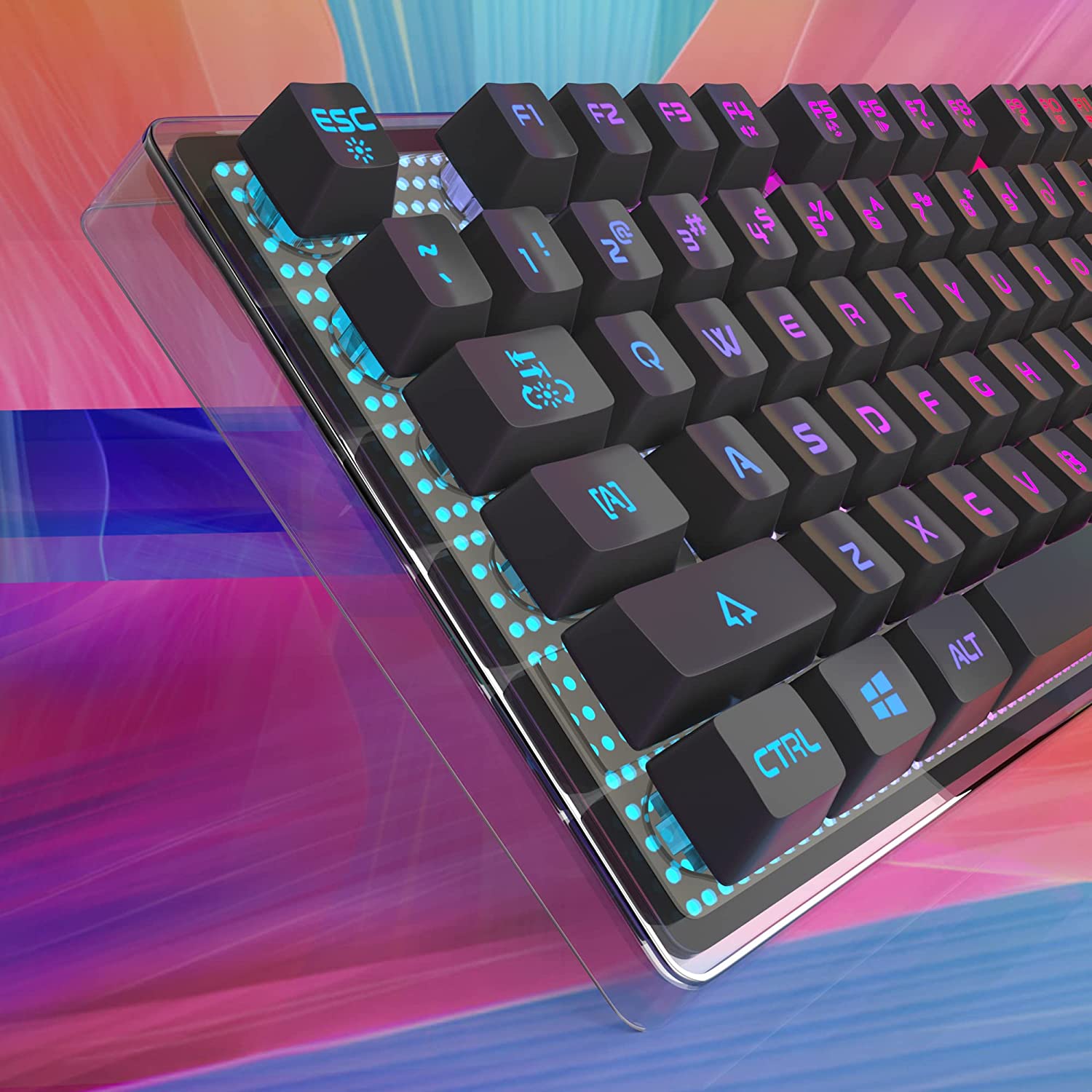 TTTYBA-Gaming Keyboard, Rainbow Backlit LED Wired Gaming Keyboard with ...