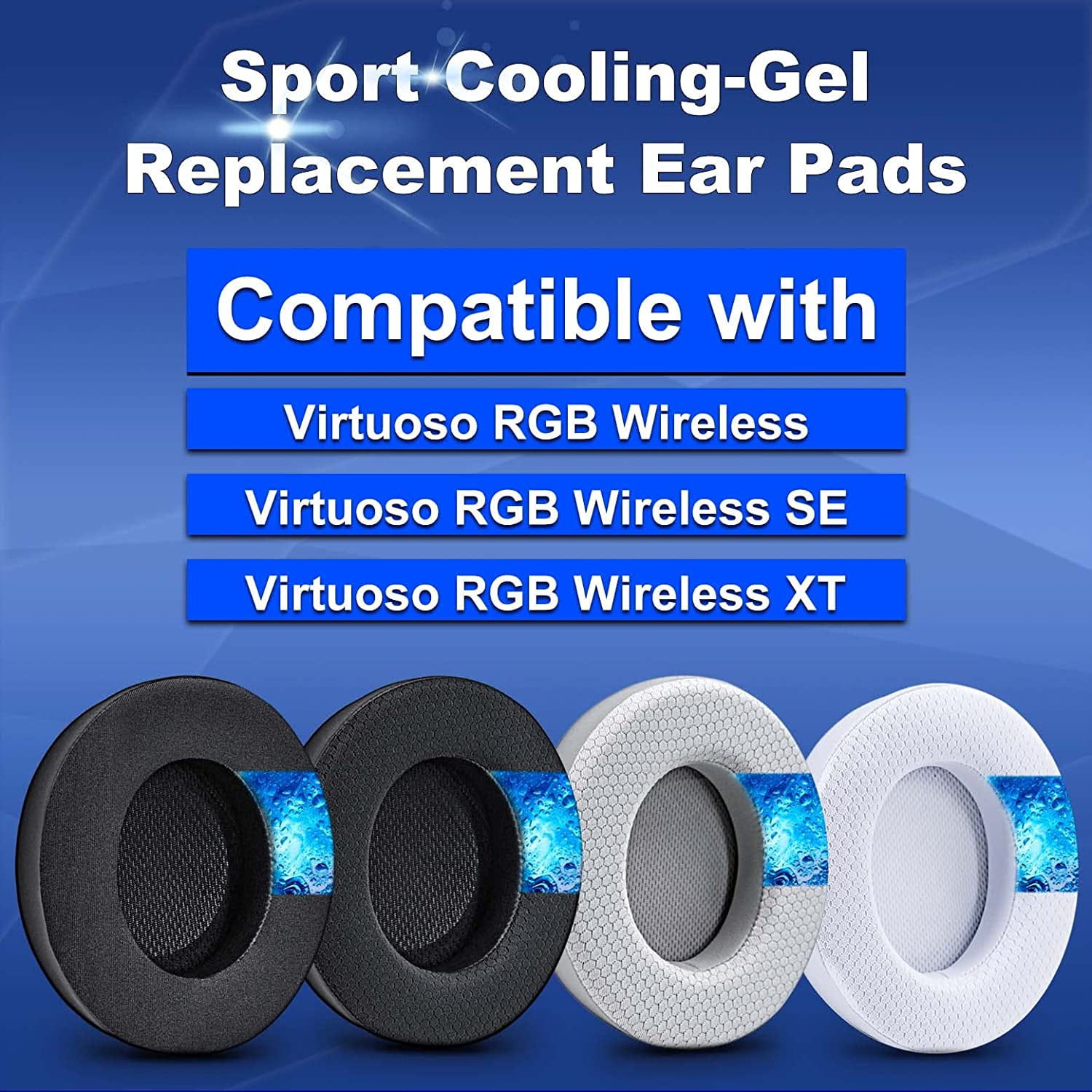 TTTYBA-Oval Shape Virtuoso XT Cooling Gel Earpads for Virtuoso RGB ...