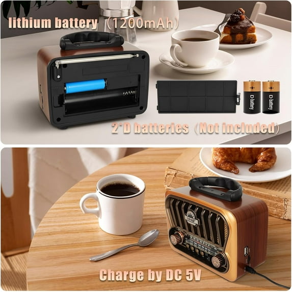 TTTYBA-Portable AM FM Radios, Transistor Shortwave Radio Retro Vintage ...