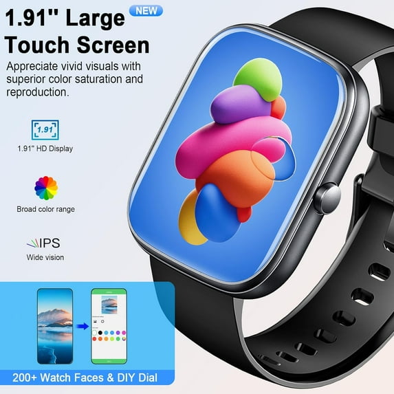 TTTYBA-Smart Watch (Answer/Make Call), 2025 HD 1.91" Smartwatch for Men ...