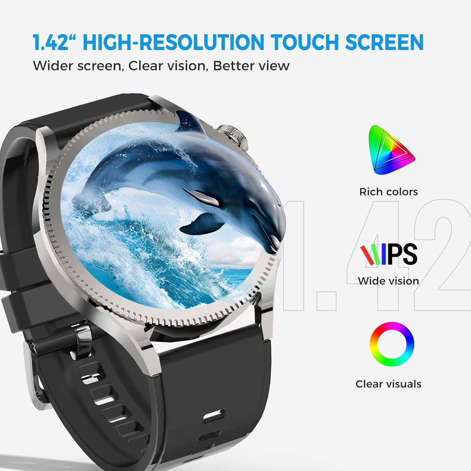 TTTYBA-Smartwatch That Can Call-Sports Modes Pressure Monitor Steps ...