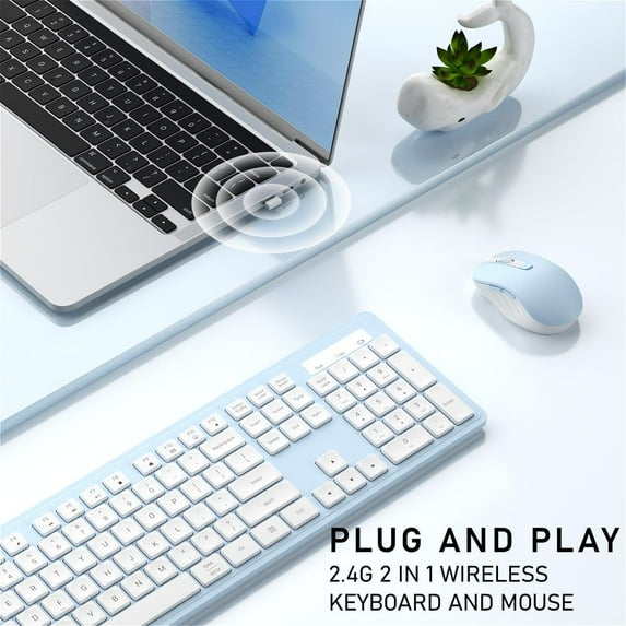 TTTYBA-Wireless Keyboard and Mouse, 2.4GHz Cordless Keyboard Mouse ...