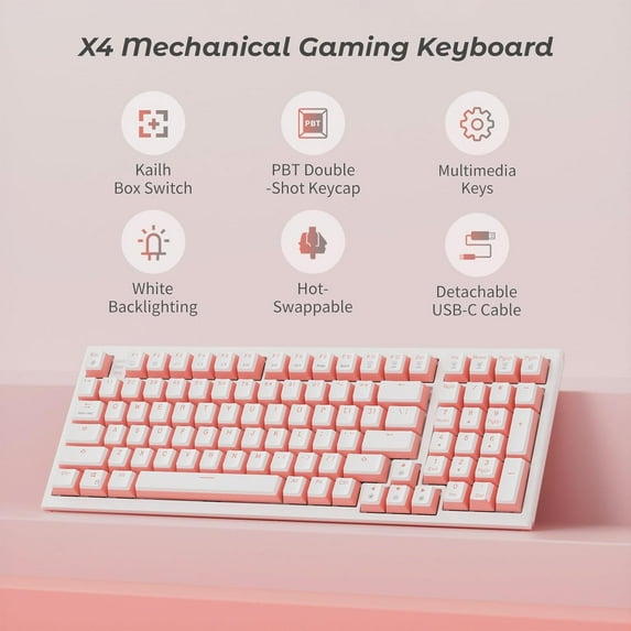 TTTYBA-X4 Wired Mechanical Keyboard with Number Pad, USB-C Hot ...