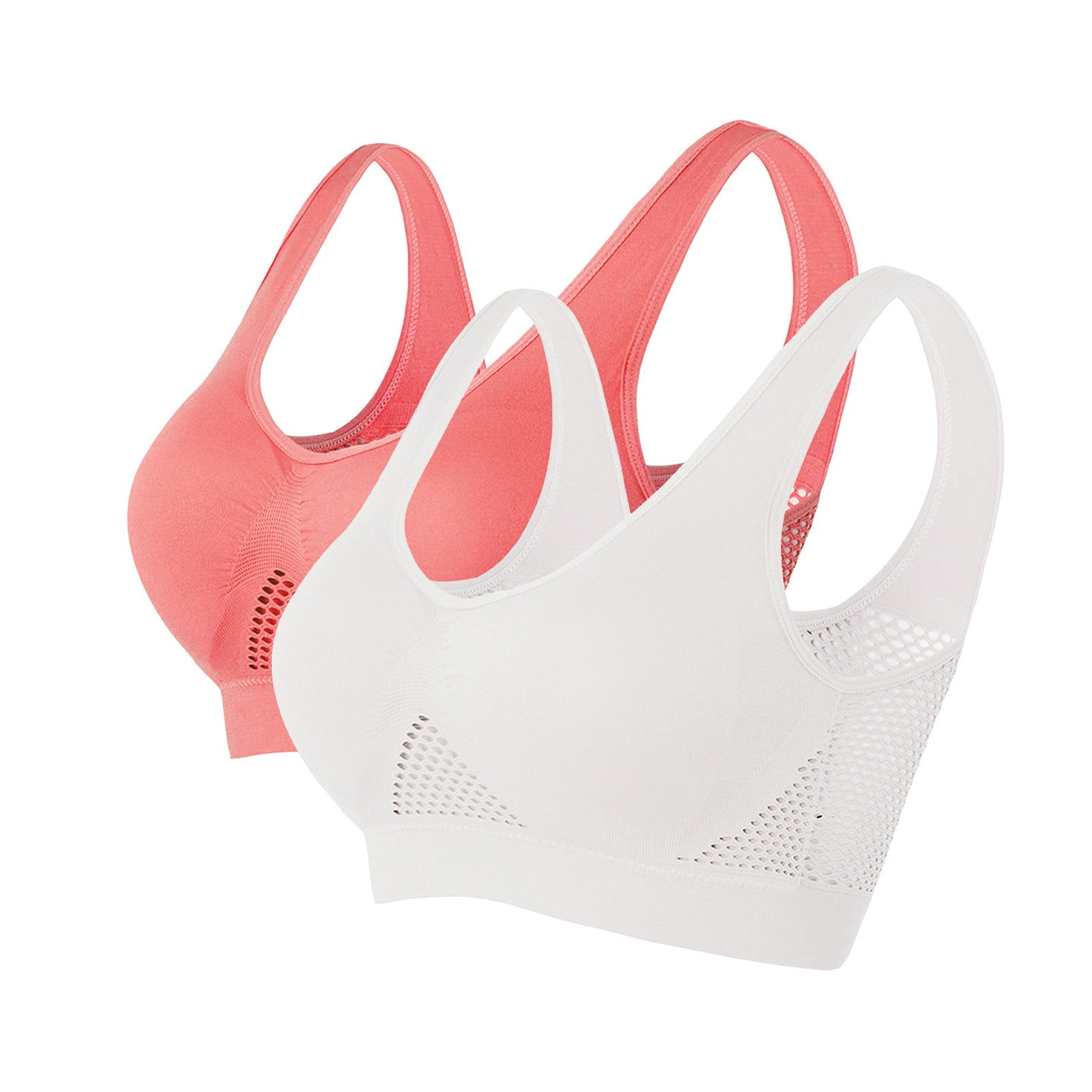 TTUHYWXI 2 PC Breathable Anti-Sagging Sports Bras for Women Cooling ...
