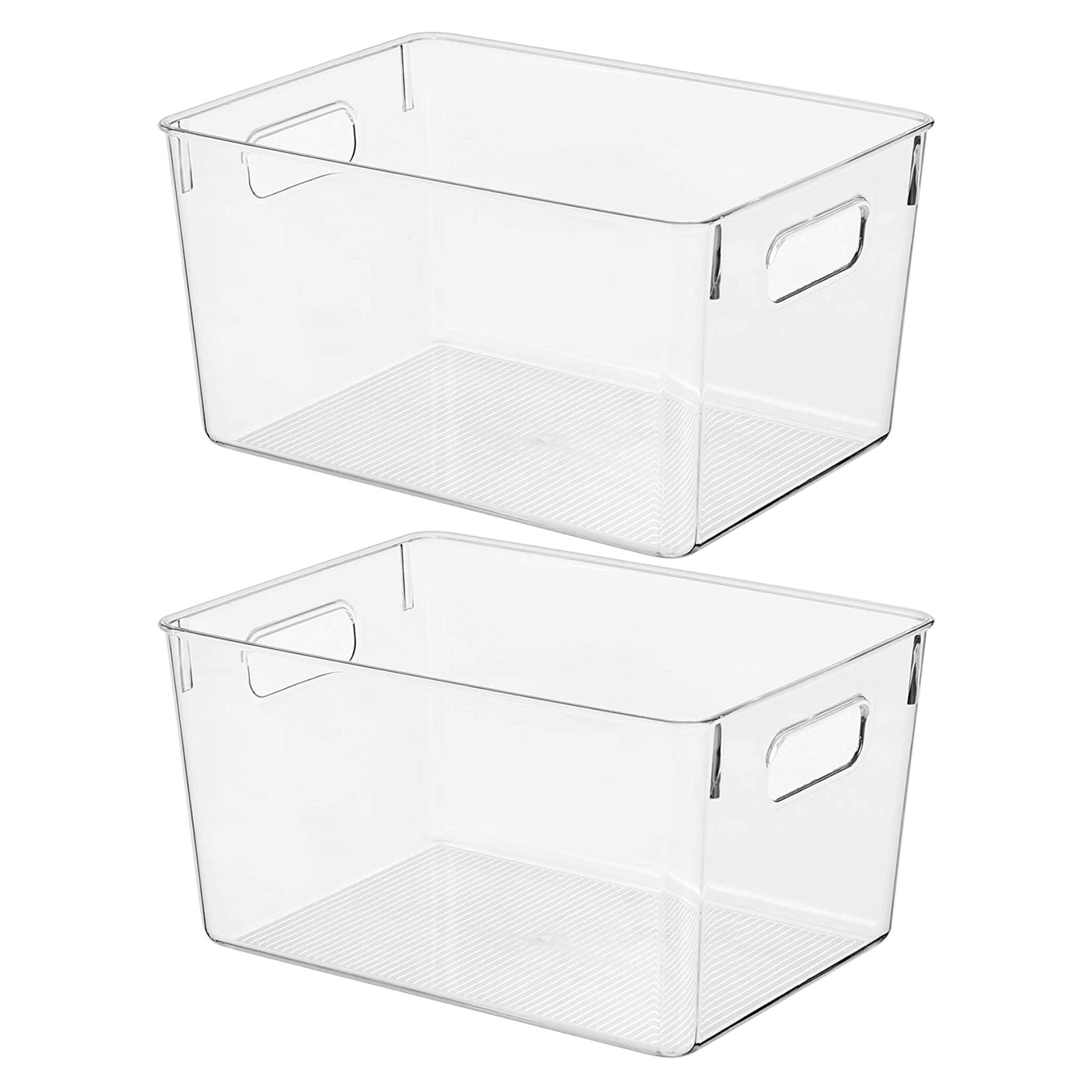 TTUHYWXI 2 Pack Clear Stackable Storage Bins with Lids, Large ...