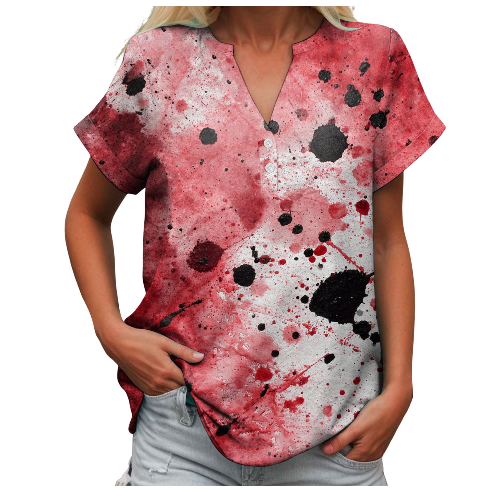 TTUHYWXI Bloody Scrubs for Women Nurse Vet Pediatric with Designs Plus ...
