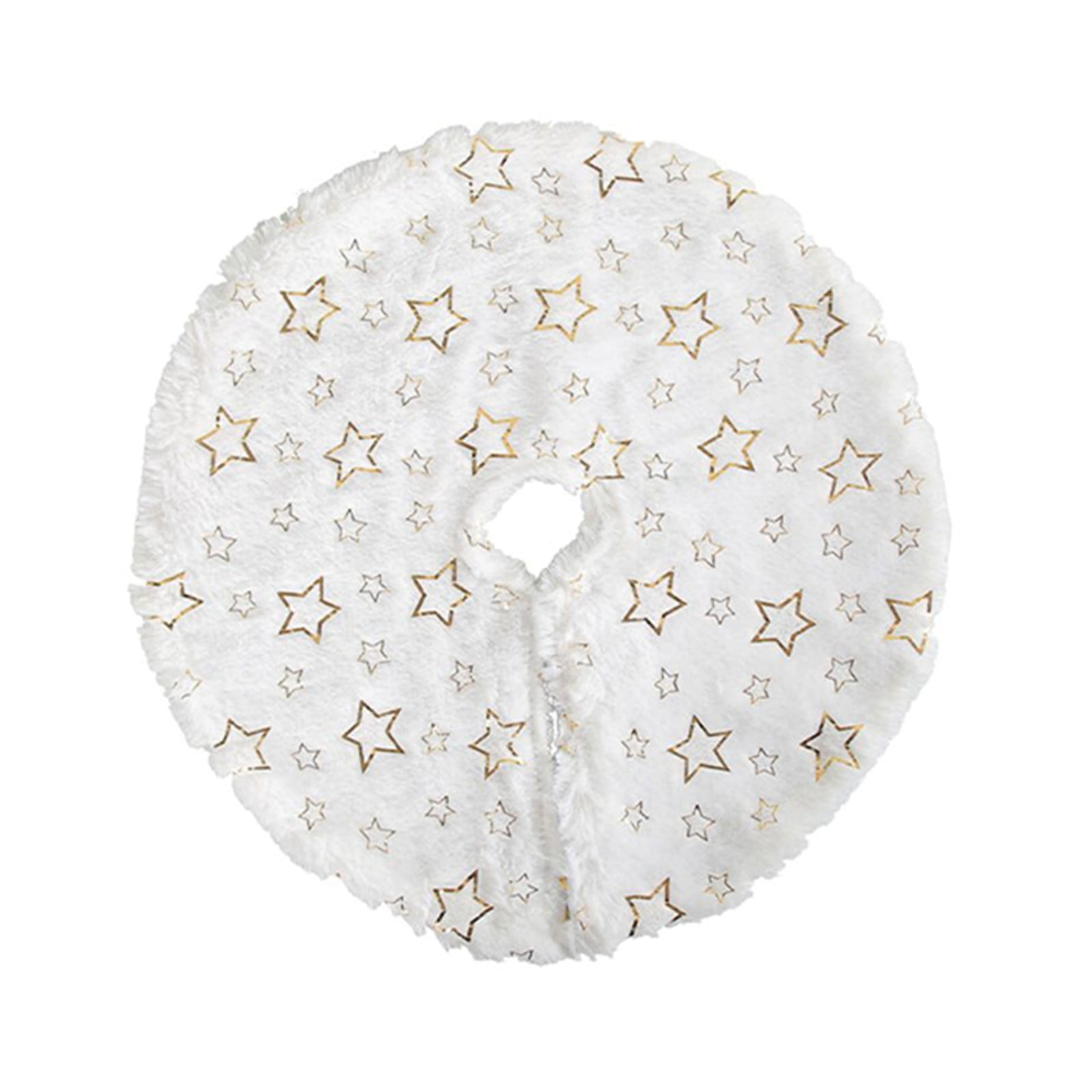 TTUHYWXI Christmas Tree Skirt, White Christmas Tree Mat with Silver Snowflakes,Small Size Red ...