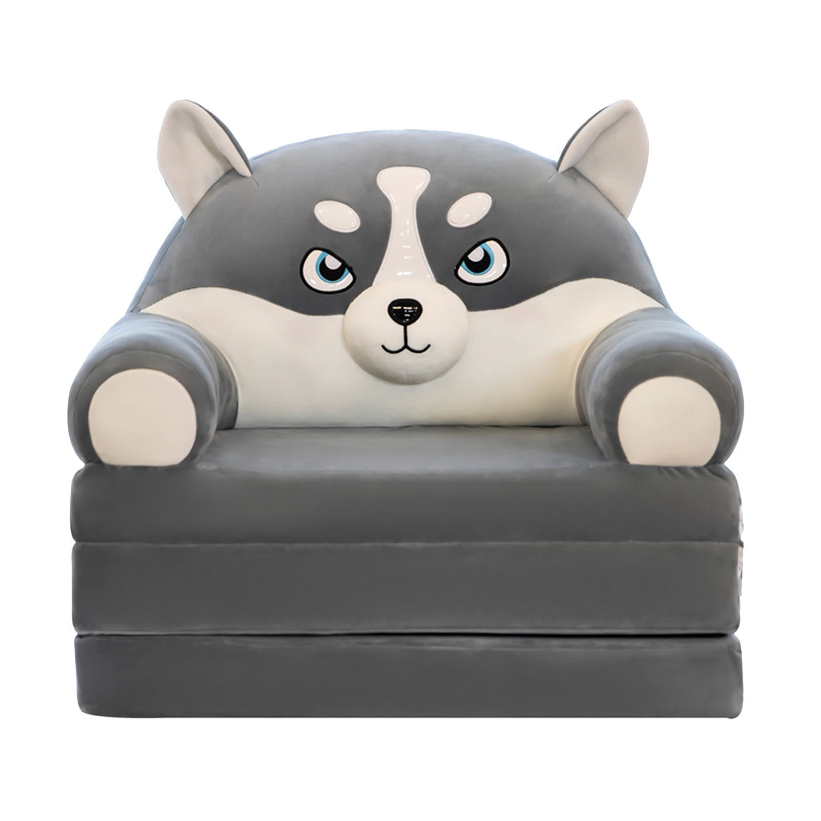 TTUHYWXI Kids Couch Fold Out Cute Cartoon 3-Layer Animal Shape Cotton ...