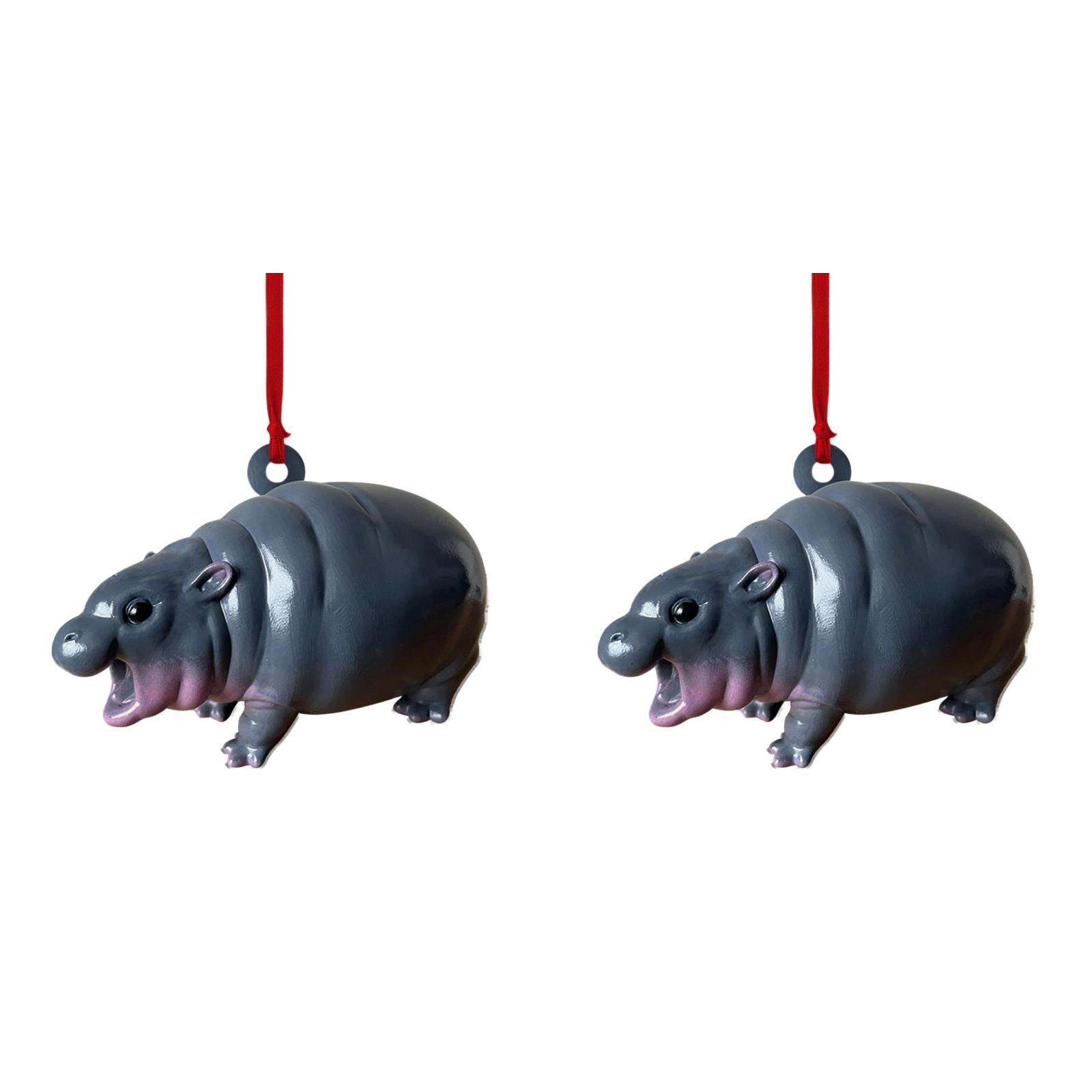 TTUHYWXI Moo Deng Toy, 3D Moo Deng Hippo, Hippo Resin Figurines ...